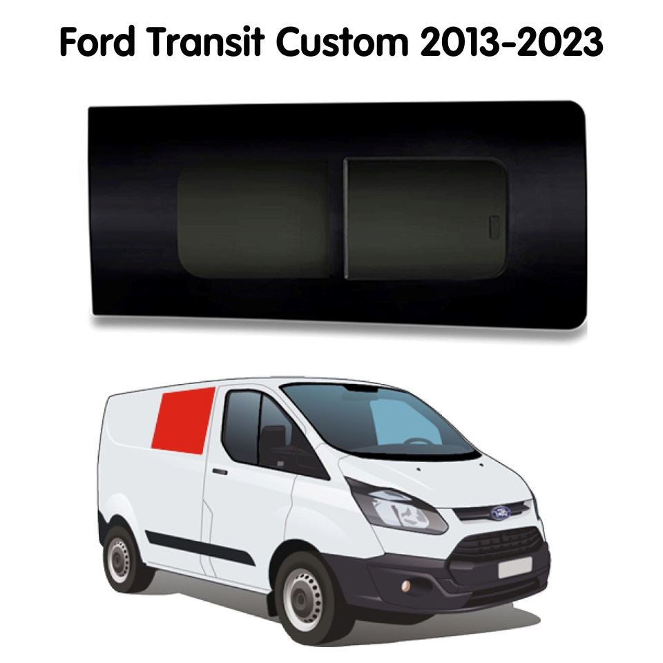 Right Opening Window Ford Transit Custom 2013-2023 + Fitting Kit