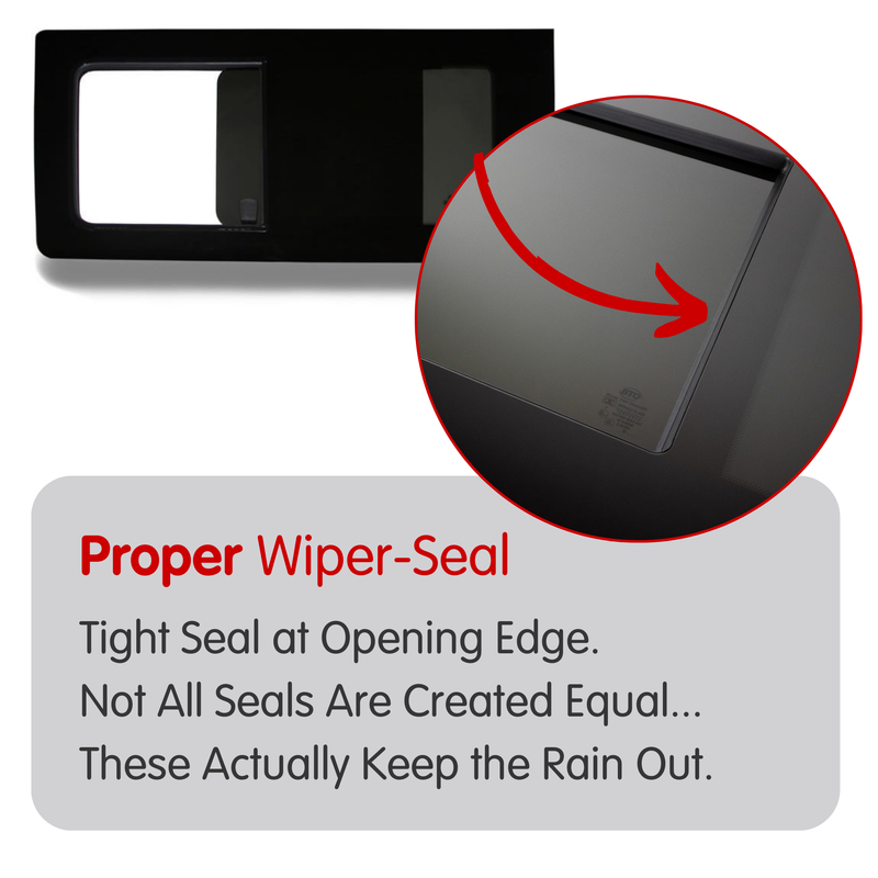 Pair of Opening Side Windows + Fitting Kit for VW Transporter T5 to T6