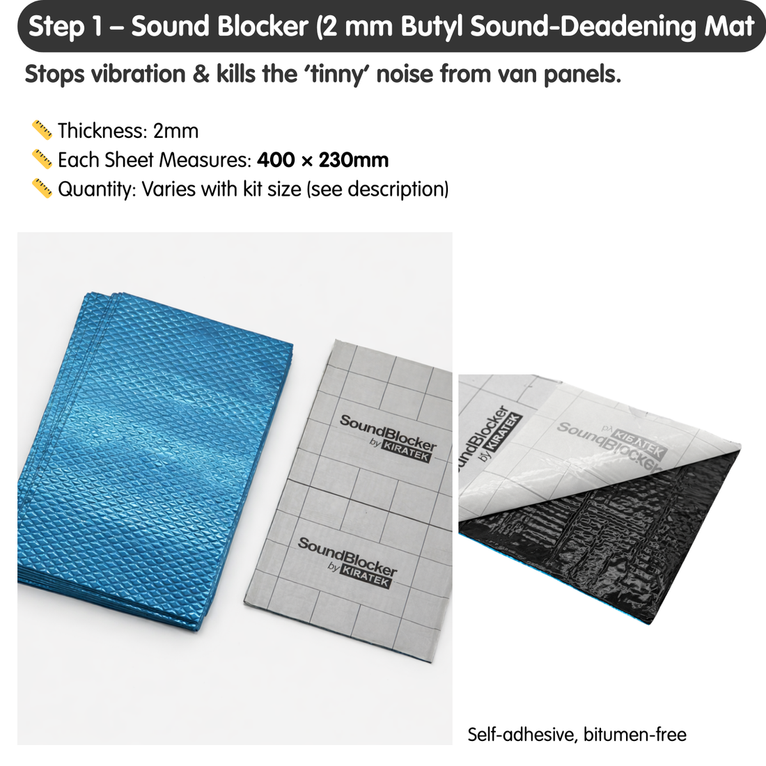 Campervan Insulation Kit – Van Soundproofing , Thermal Foam, Thermal ...