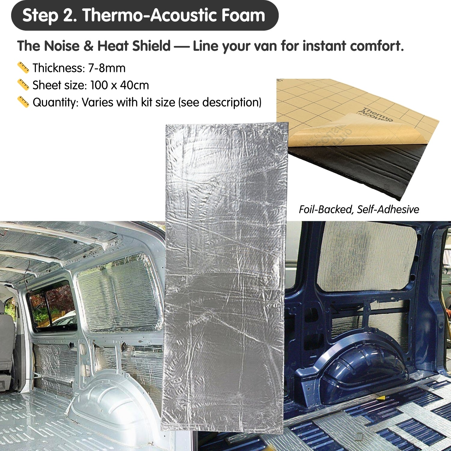 Campervan Insulation Kit – Van Soundproofing , Thermal Foam, Thermal ...