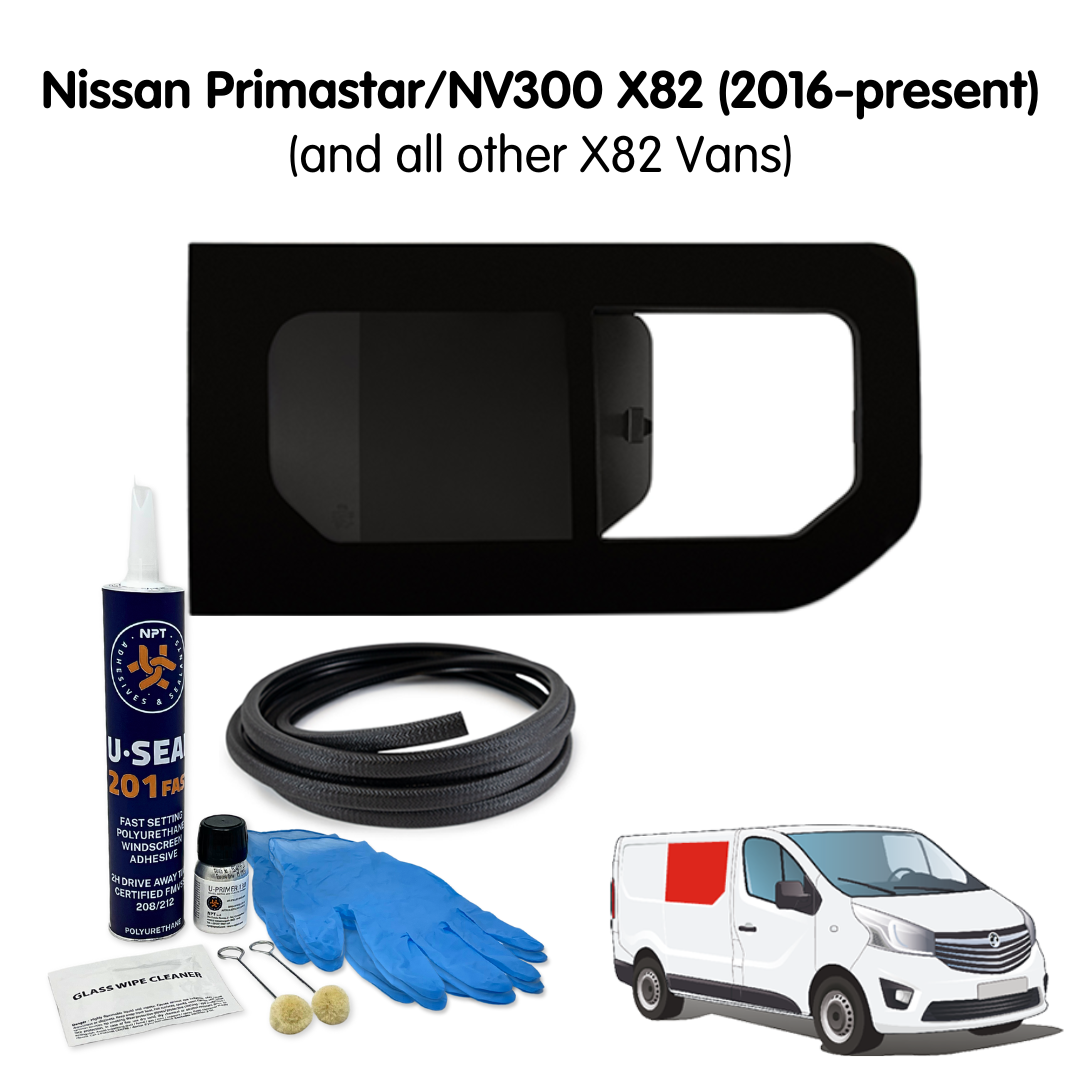 Right Opening Window + Fitting Kit for Nissan Primastar / NV300 X82 (2