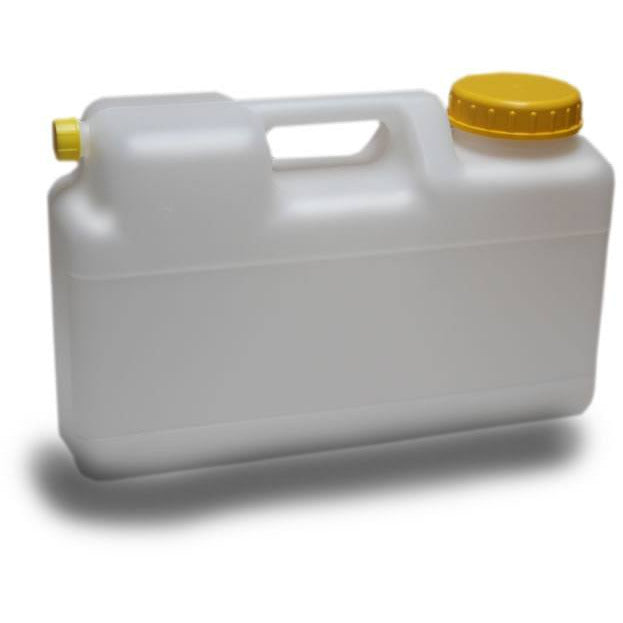 12 Litre Water Container - Fixed Handle & Screw Top (Includes 2 Caps)