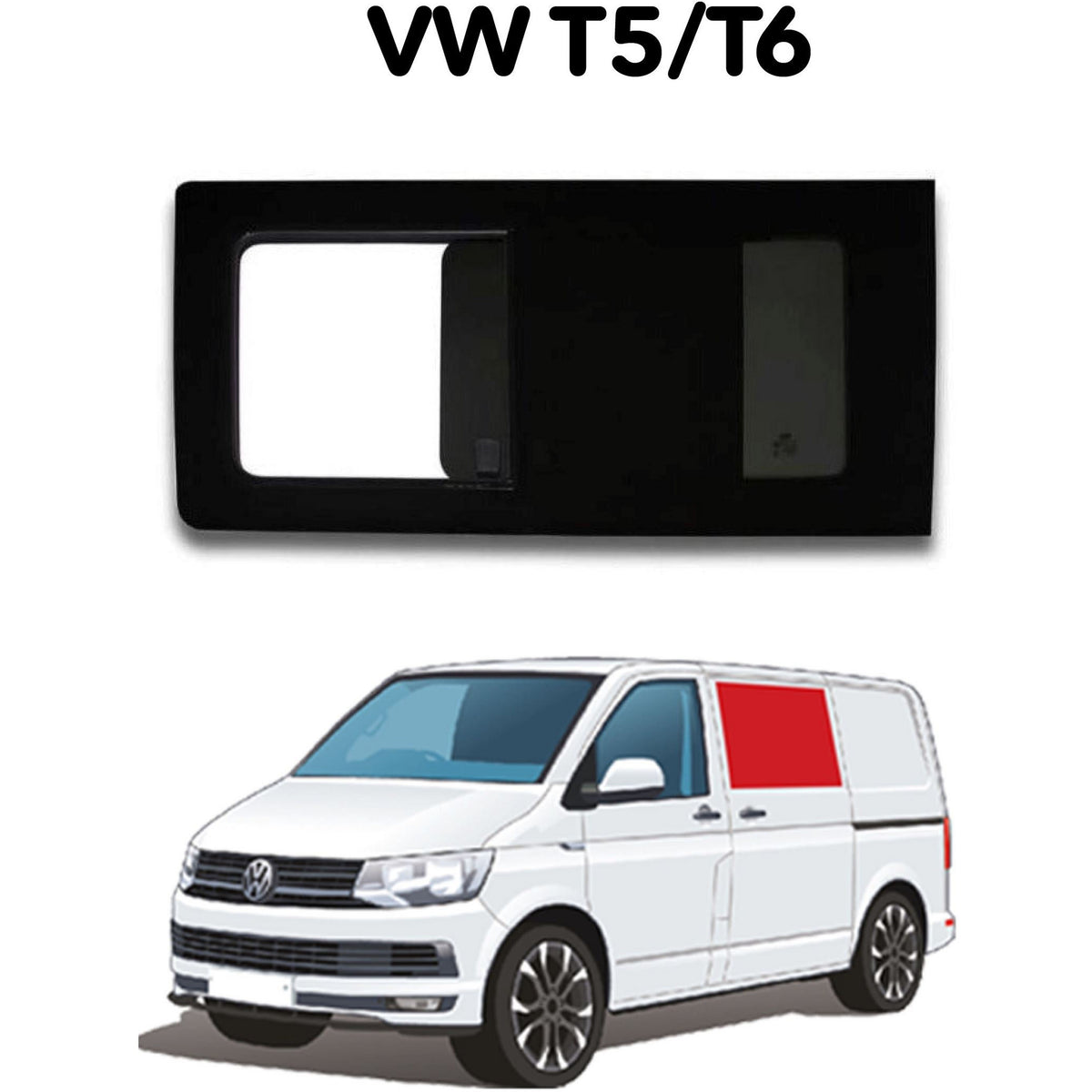 Left Opening Window + Fitting Kit for VW T5 / T6